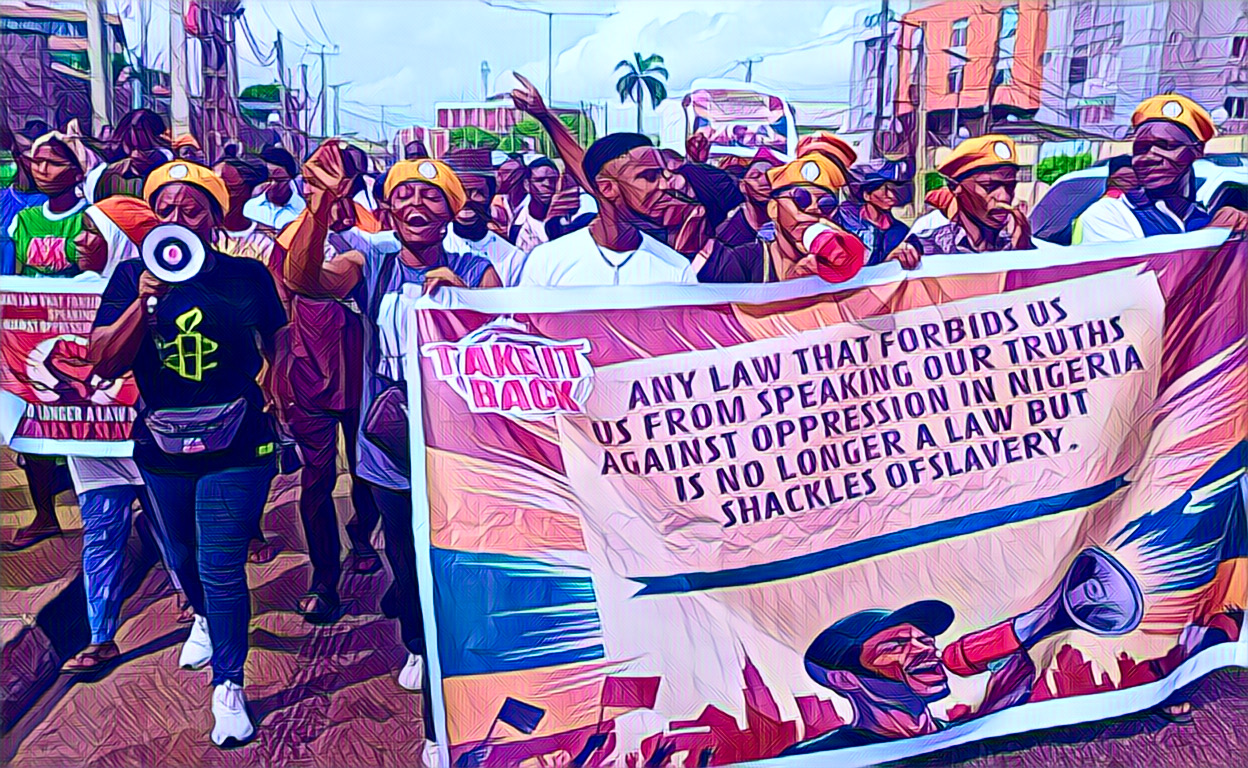 Take It Back Movement Protests Cybercrime Act, Rivers Crisis