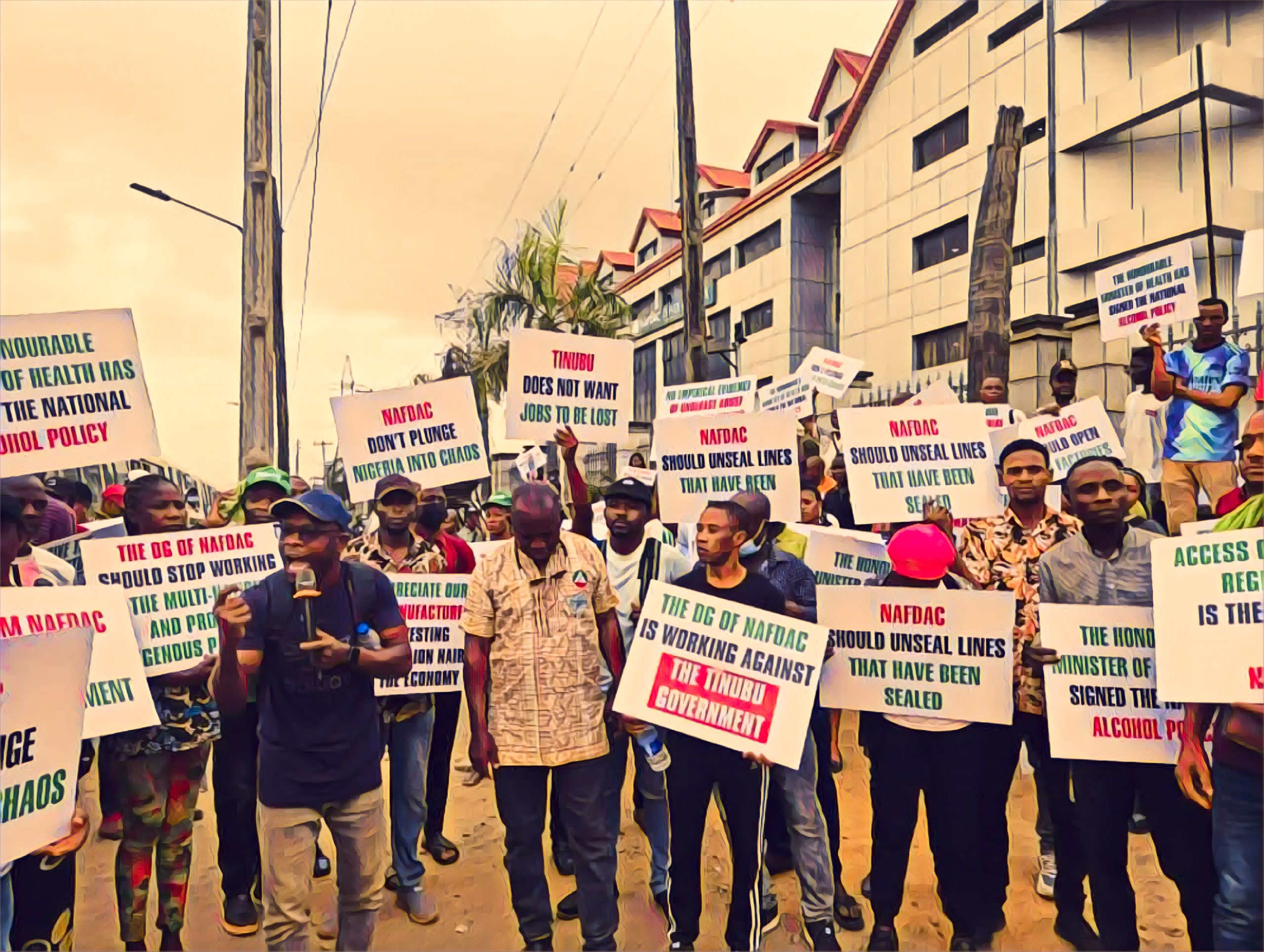 Workers Storm NAFDAC Office in Lagos Over Sachet Alcohol Ban